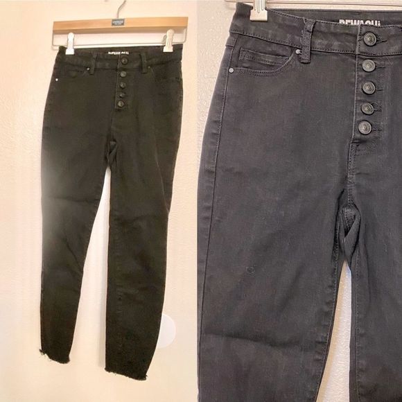 Rewash | Jeans | Rewash Brand Jeansbutton Fly Hi Riseblack Goth Skinny ...